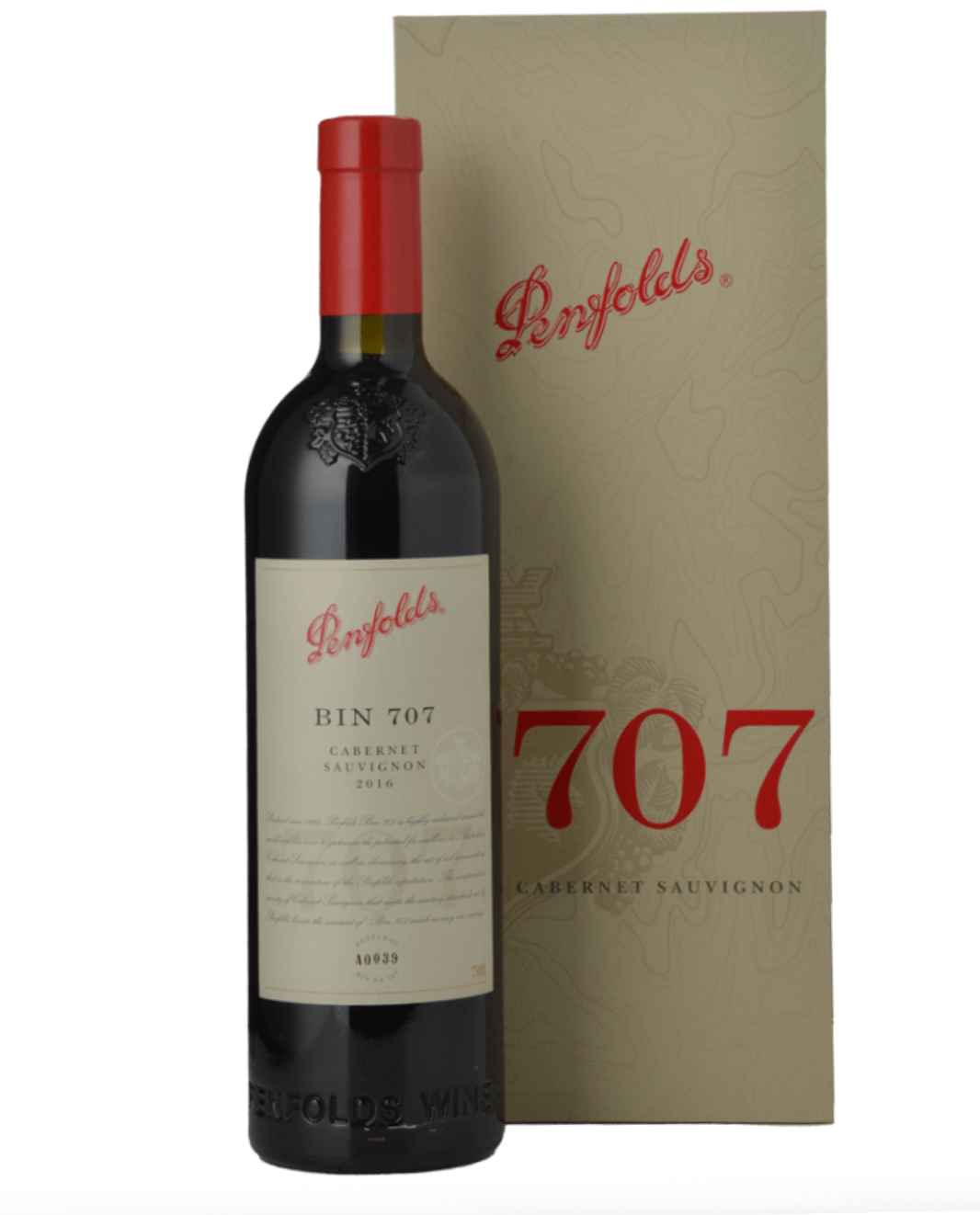 2016 Penfolds Bin 707 Cabernet Sauvignon 750ml with Original Presentat ...